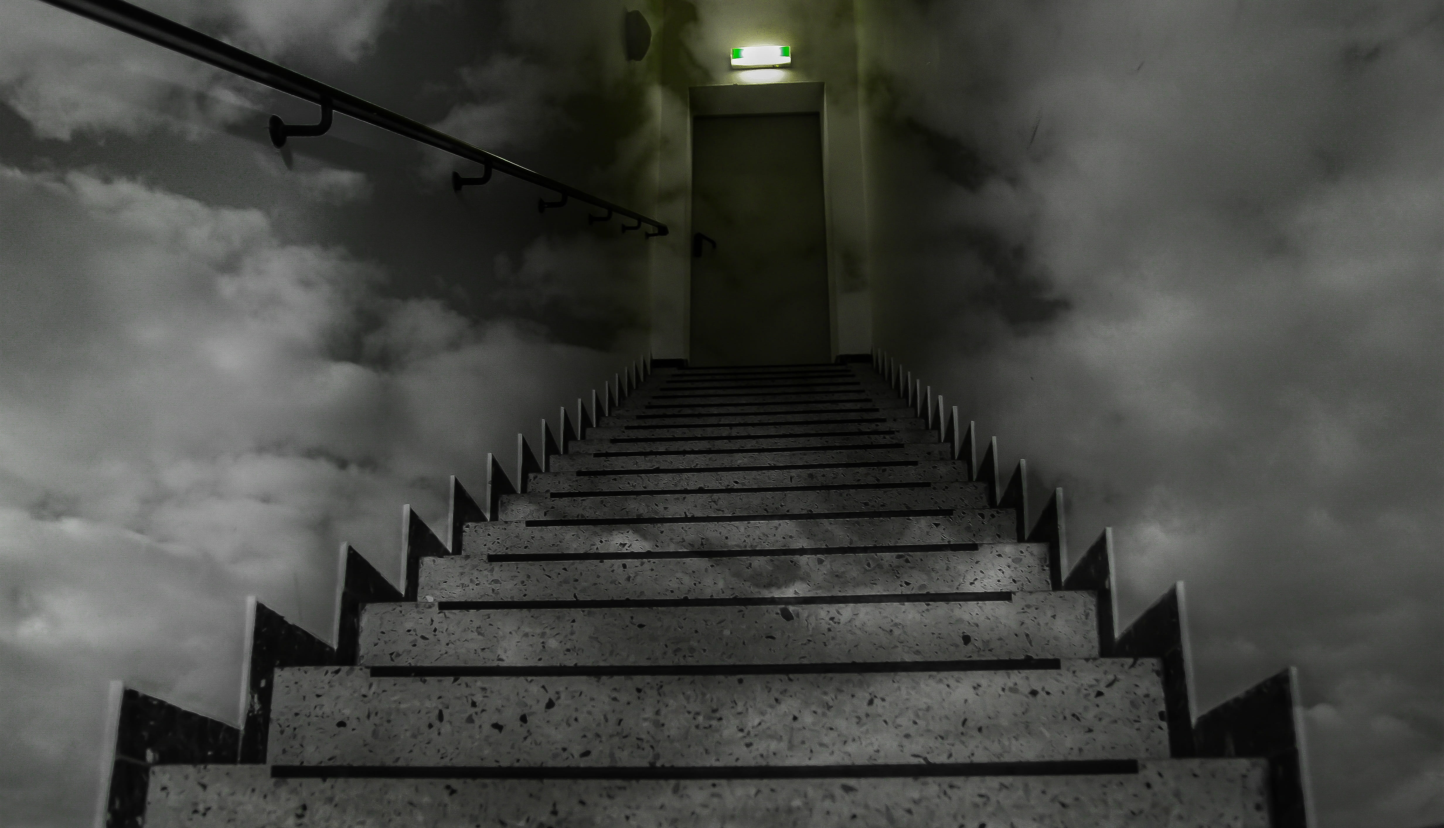 gray concrete stair stairs horror dark code ghost deep web 2k 4k 5k ...